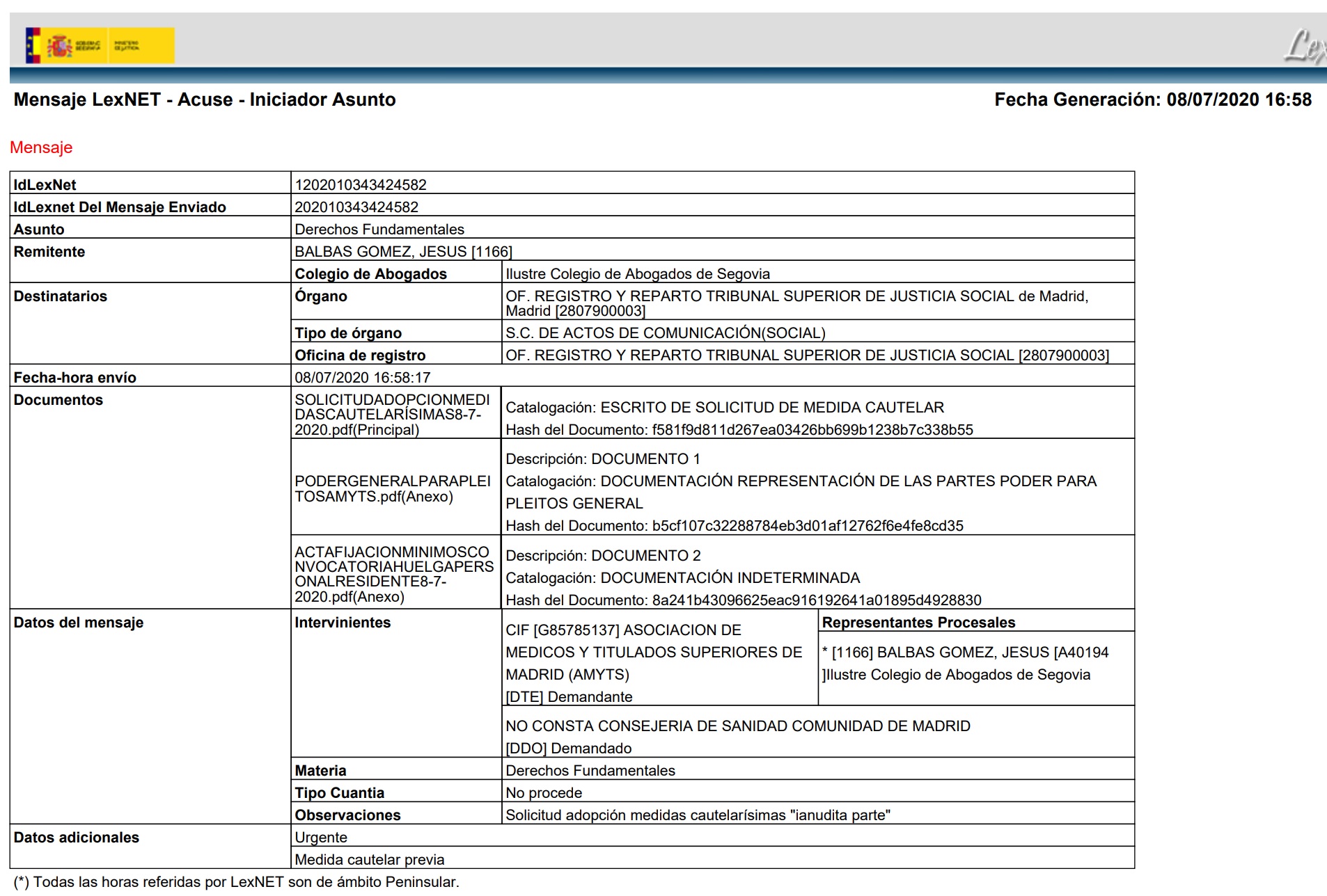 AMYTS presenta “cautelarísimas inaudita parte” contra los servicios ...